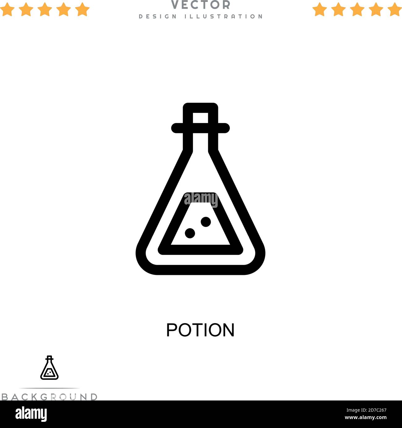 Potion icon. Simple element from digital disruption collection. Line ...