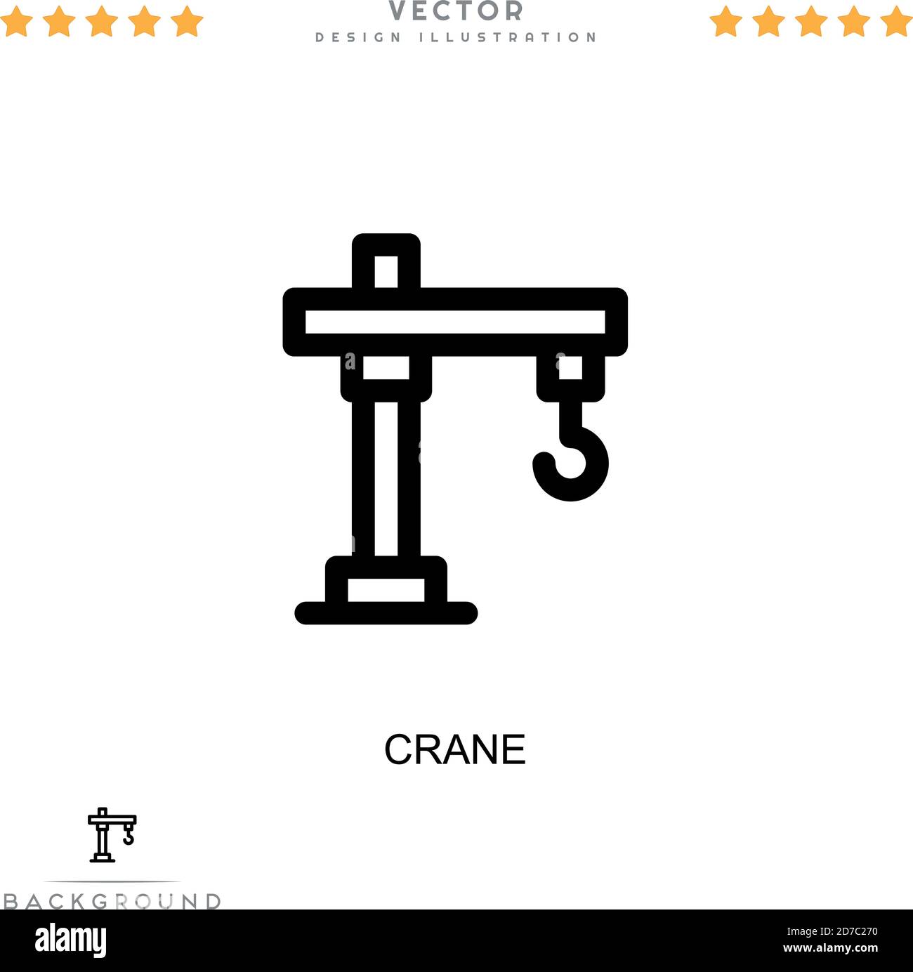 Crane icon. Simple element from digital disruption collection. Line ...
