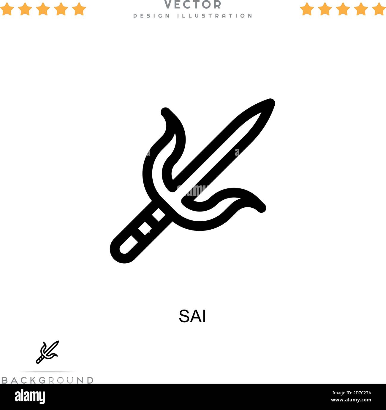 Sai icon. Simple element from digital disruption collection. Line Sai ...