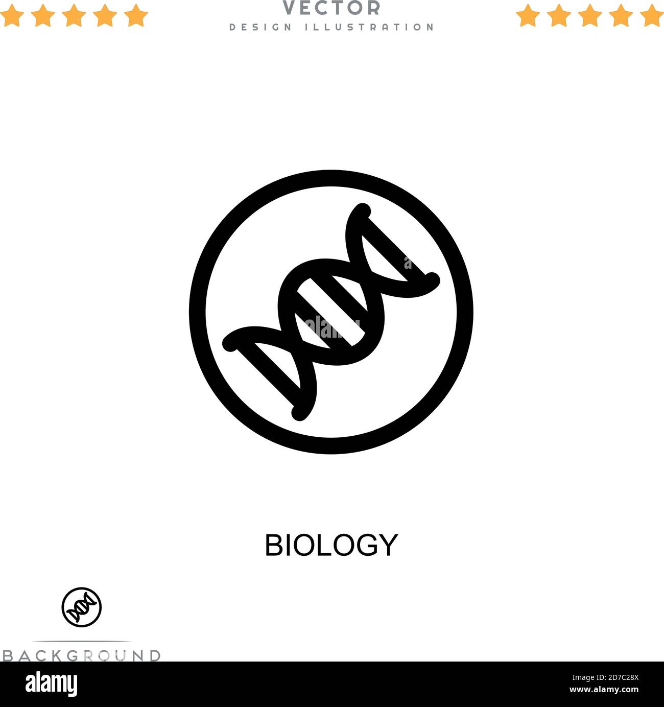 Biology icon. Simple element from digital disruption collection. Line ...
