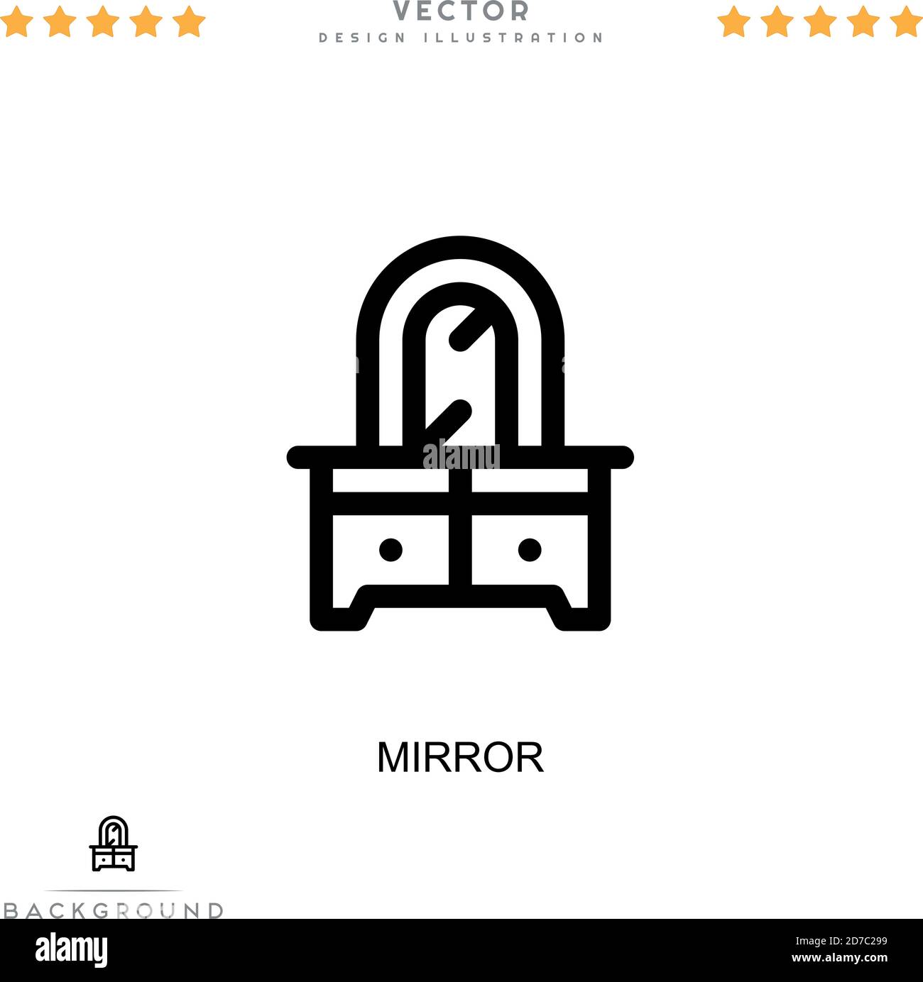 Mirror icon. Simple element from digital disruption collection. Line ...