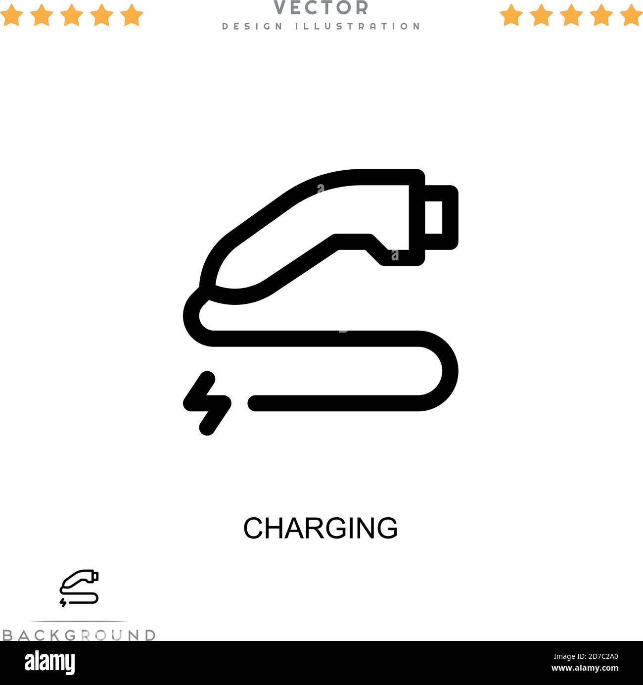 Charging icon. Simple element from digital disruption collection. Line ...
