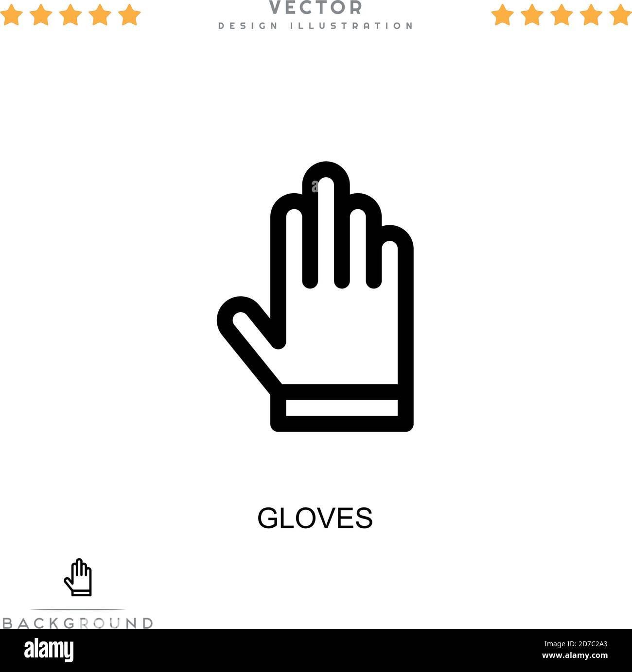 Gloves icon. Simple element from digital disruption collection. Line ...
