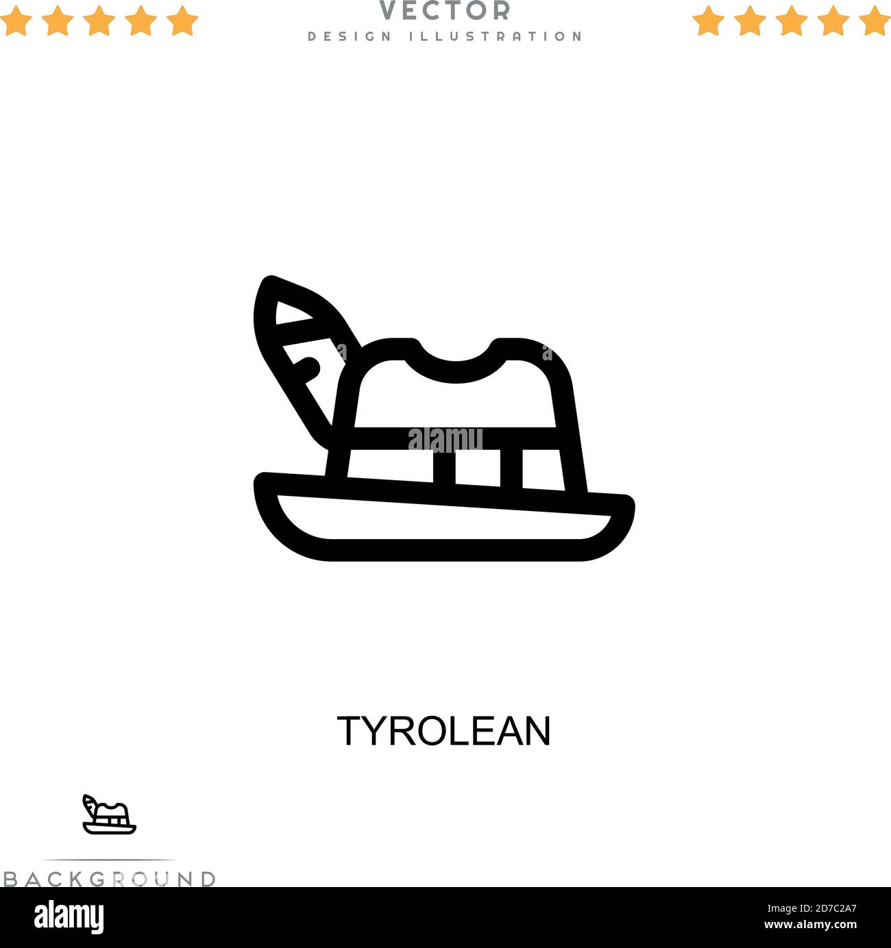Tyrolean icon. Simple element from digital disruption collection. Line ...