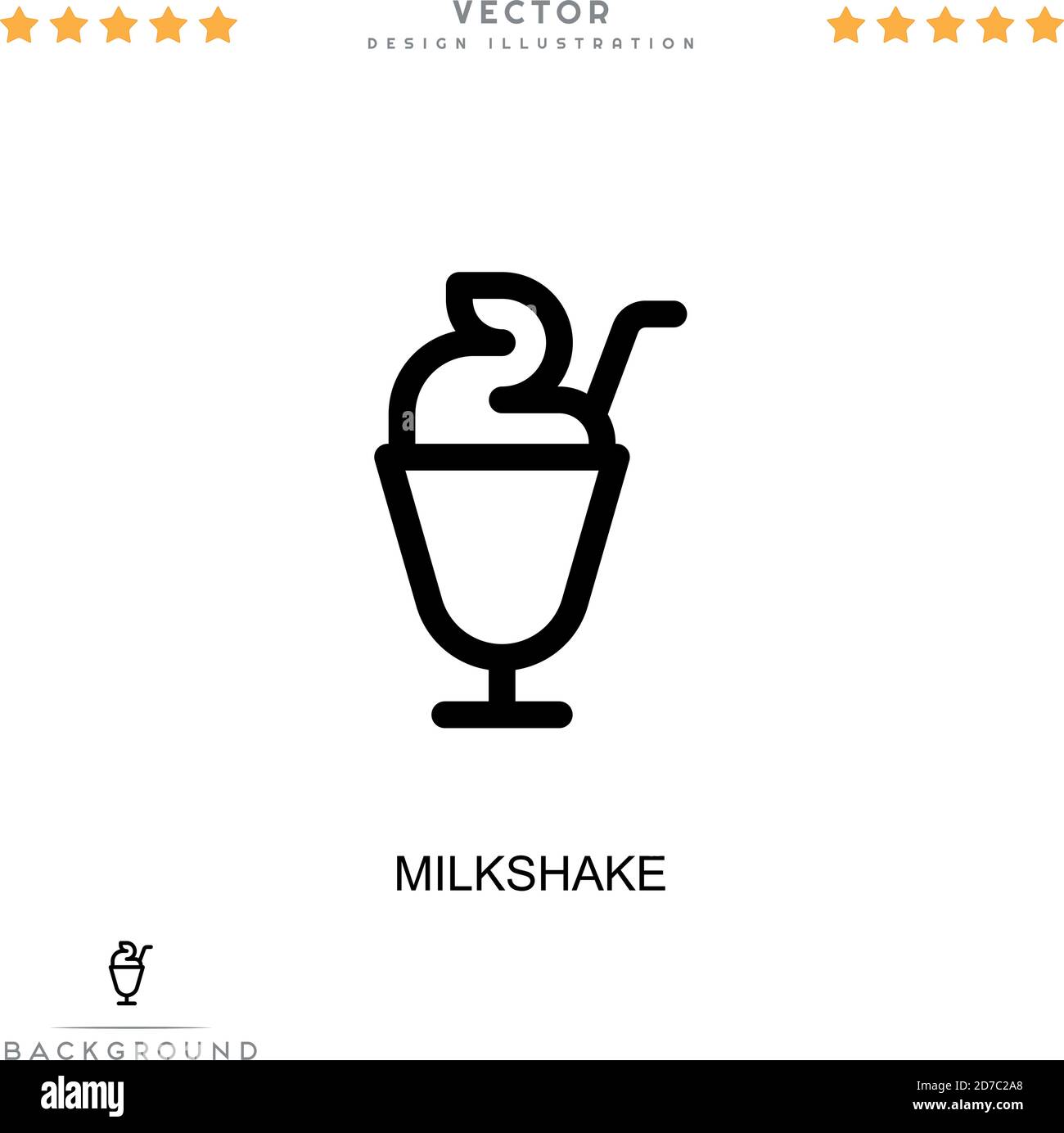 Milkshake icon. Simple element from digital disruption collection. Line ...