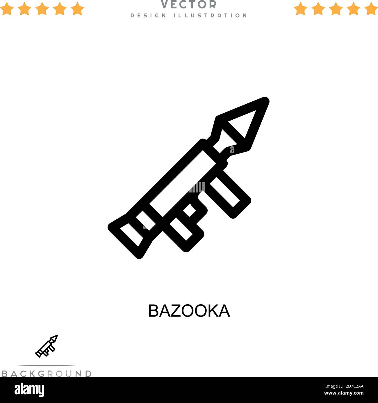 Bazooka icon. Simple element from digital disruption collection. Line ...