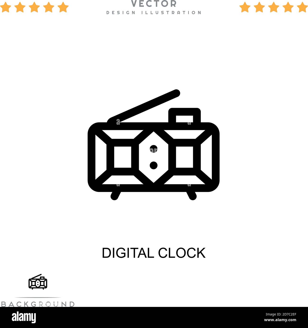 Digital clock icon. Simple element from digital disruption collection ...