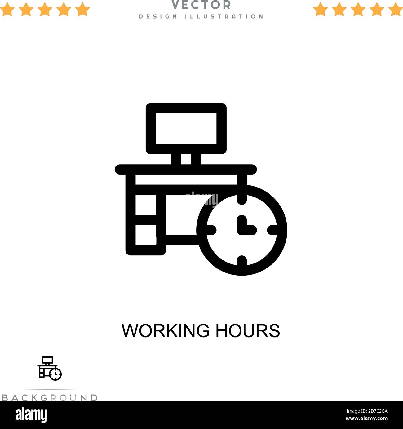 Working hours icon. Simple element from digital disruption collection ...