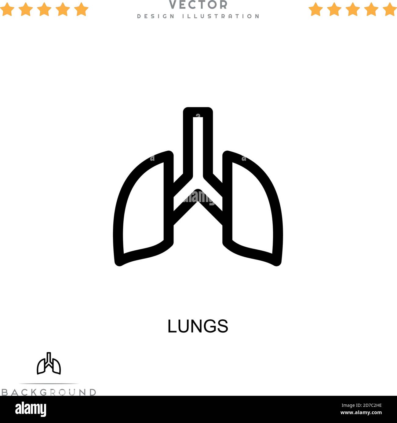 Lungs icon. Simple element from digital disruption collection. Line ...