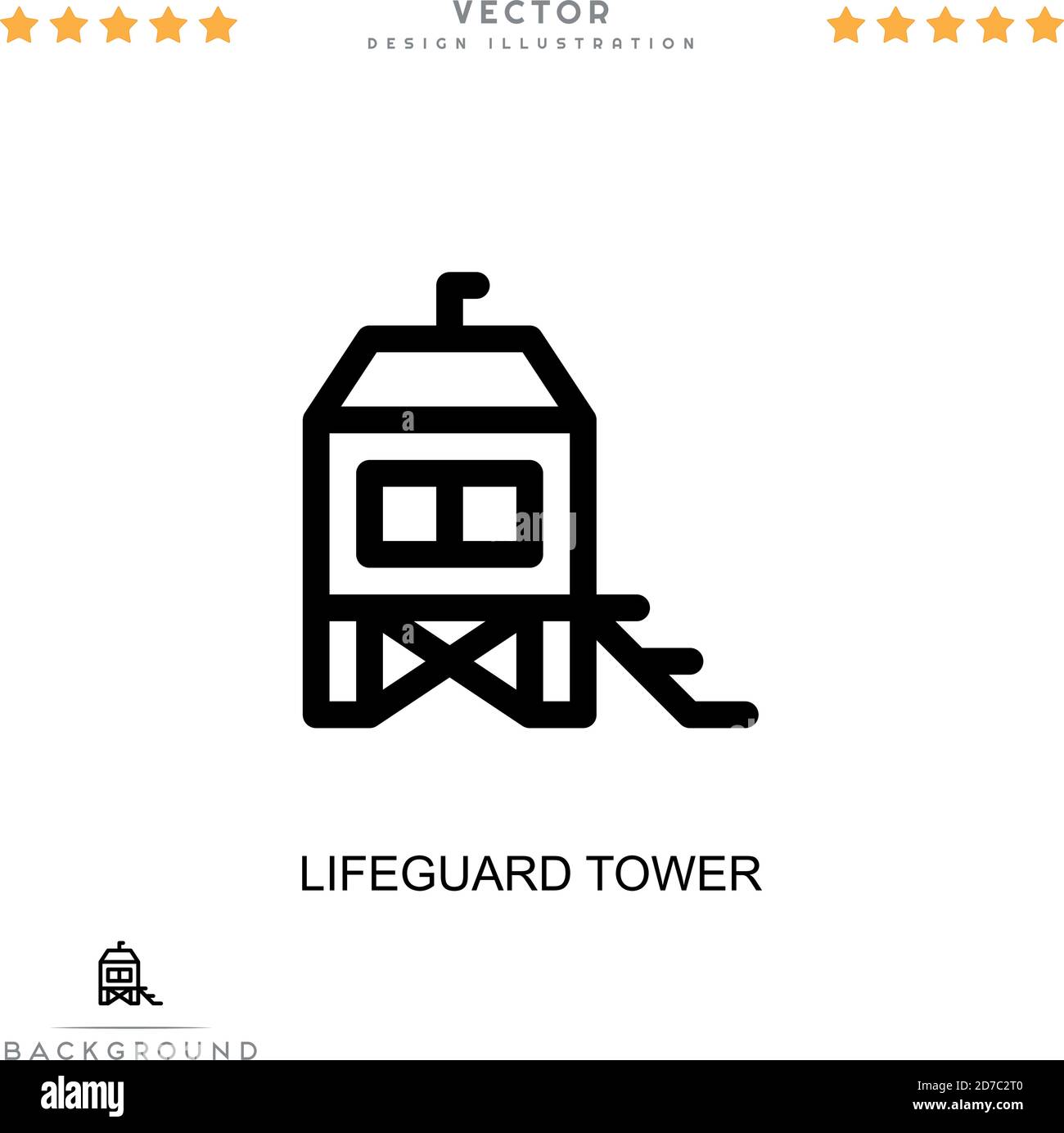 Lifeguard tower icon. Simple element from digital disruption collection ...