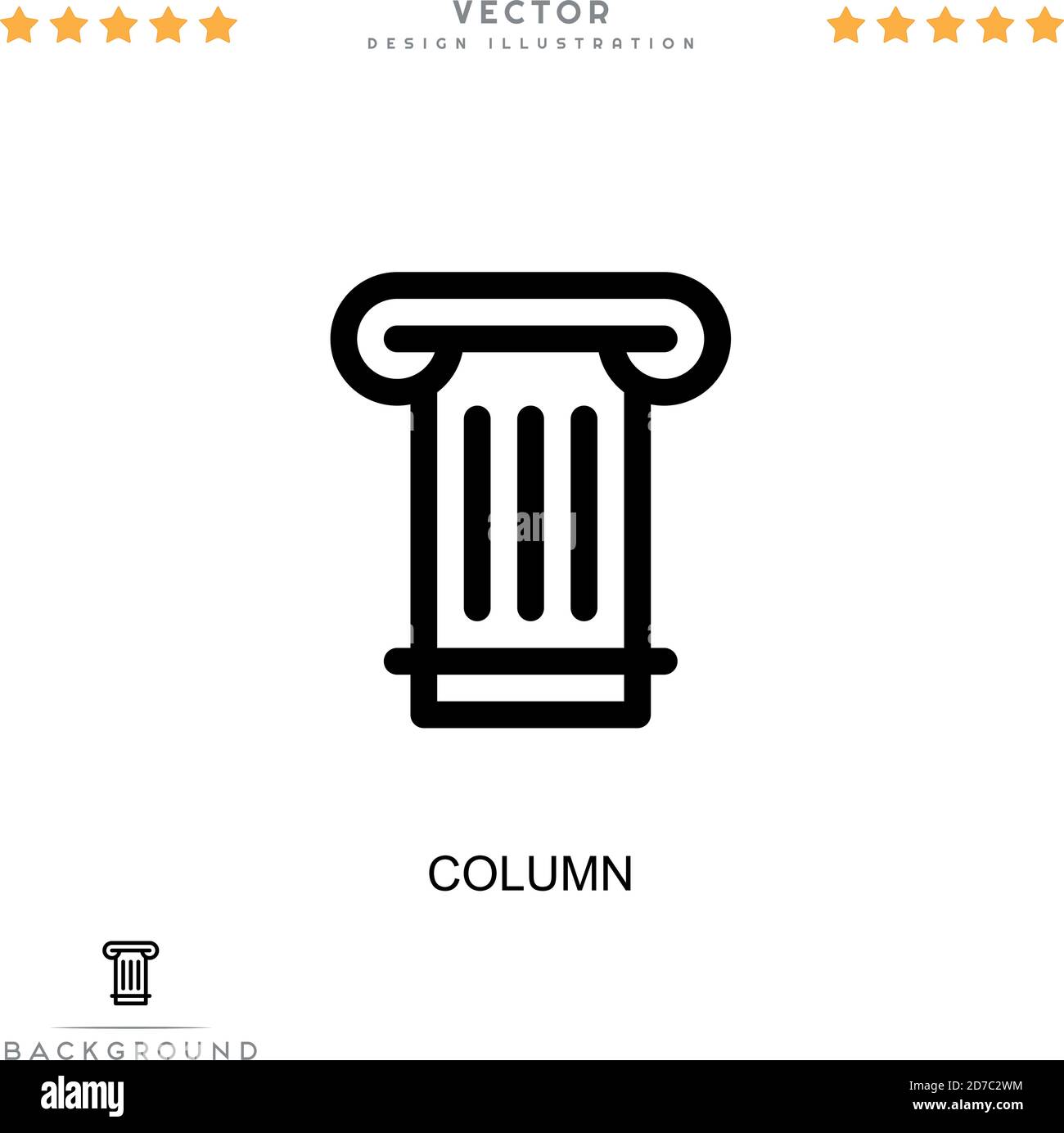 Column icon. Simple element from digital disruption collection. Line ...