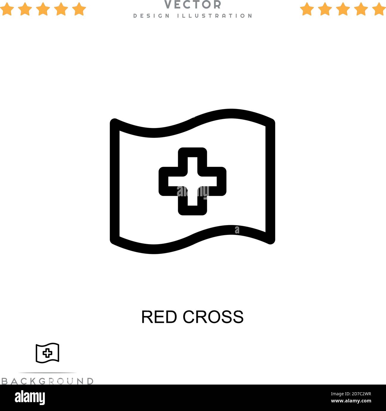 Red cross icon. Simple element from digital disruption collection. Line ...