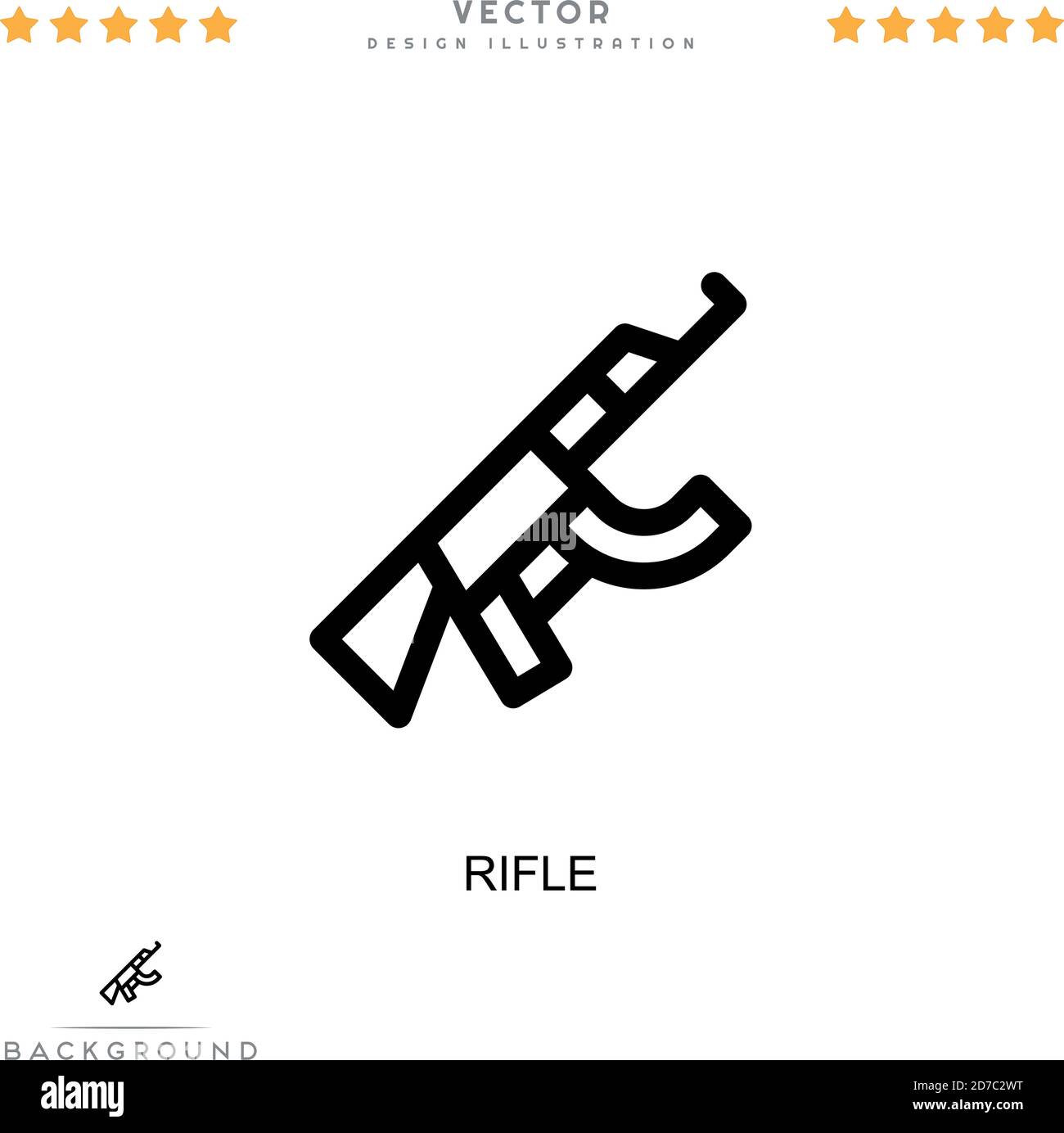 Rifle icon. Simple element from digital disruption collection. Line ...
