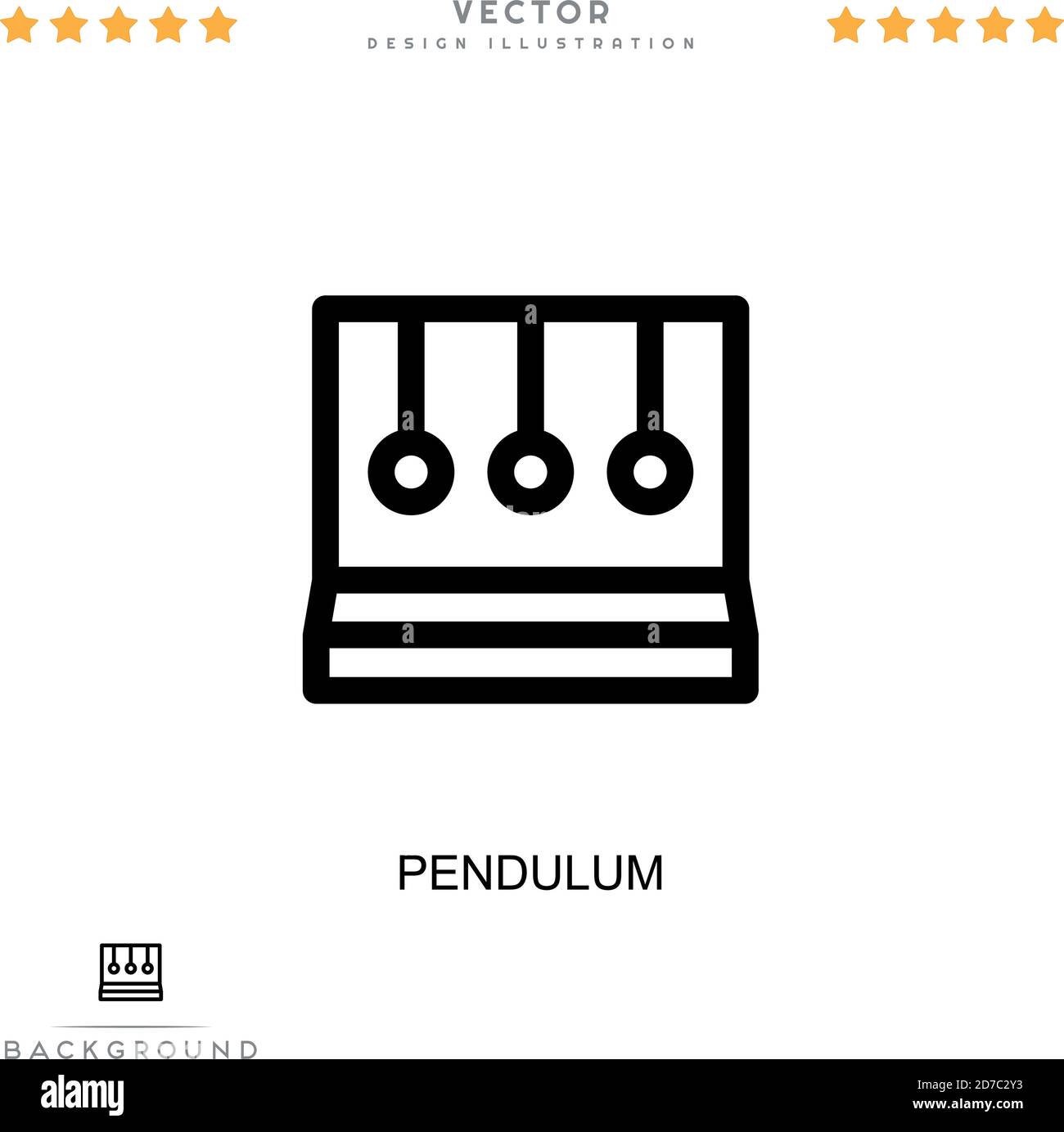 Pendulum icon. Simple element from digital disruption collection. Line ...