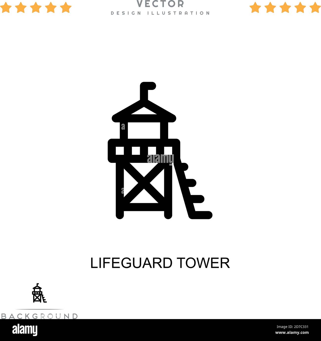 Lifeguard tower icon. Simple element from digital disruption collection ...