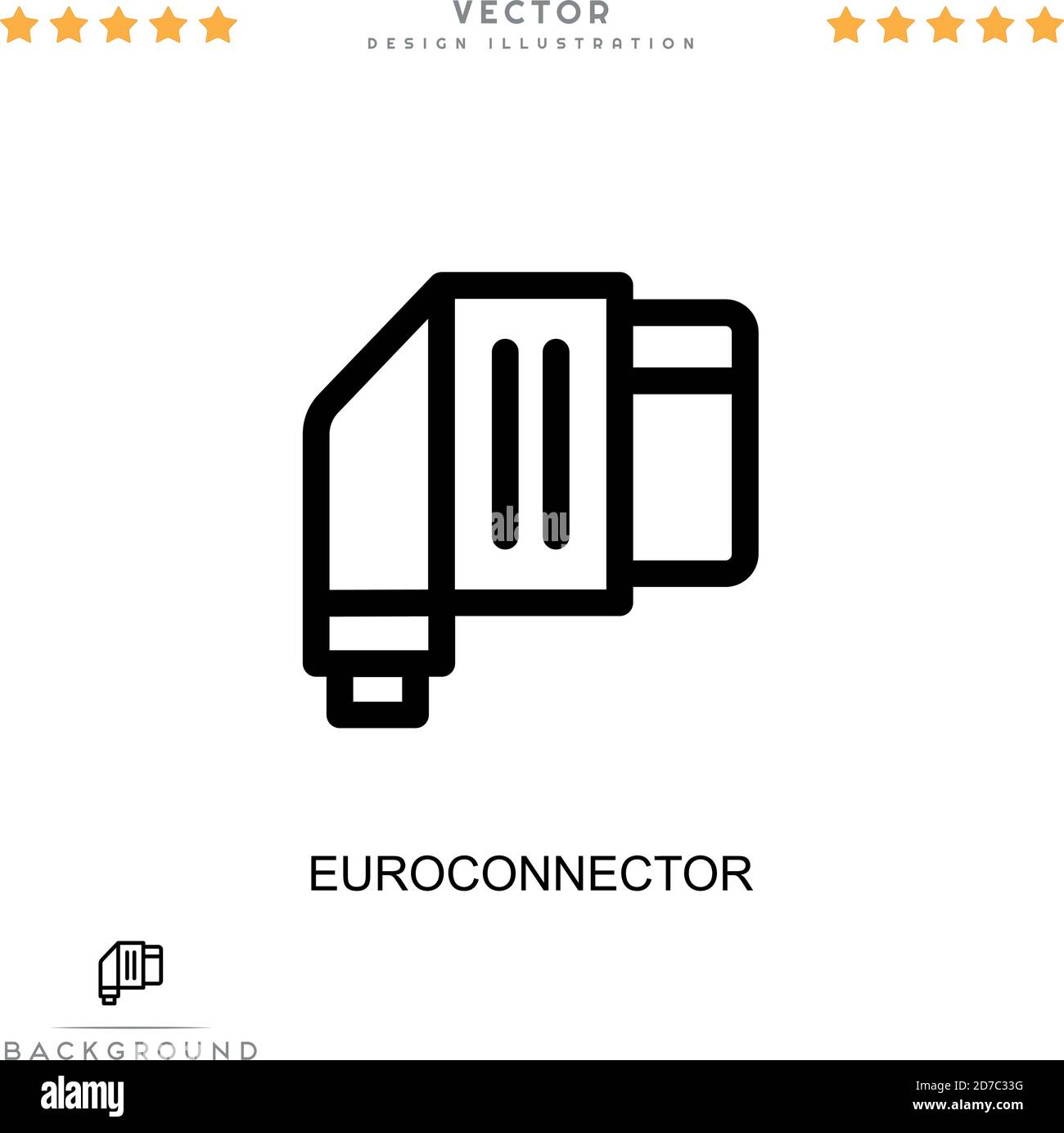 Euroconnector icon. Simple element from digital disruption collection. Line Euroconnector icon ...