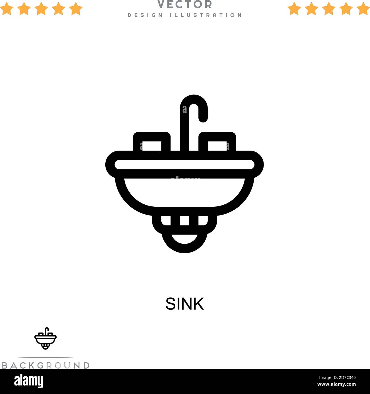 Sink icon. Simple element from digital disruption collection. Line Sink ...
