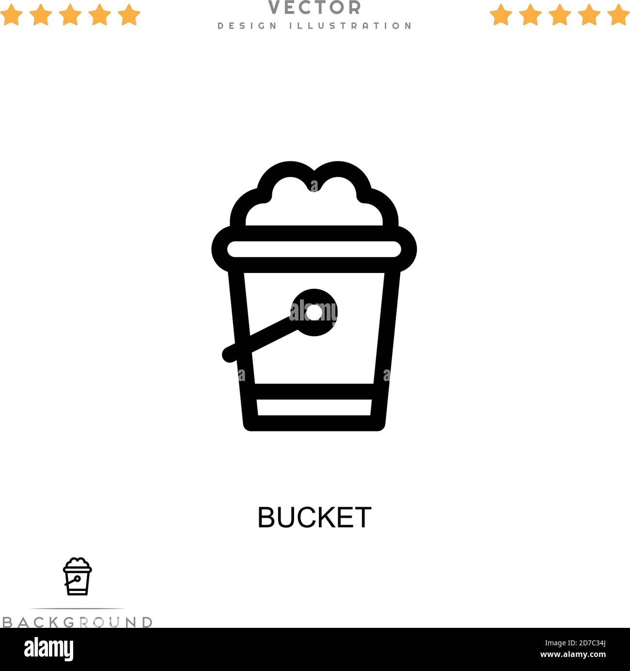 Bucket icon. Simple element from digital disruption collection. Line ...