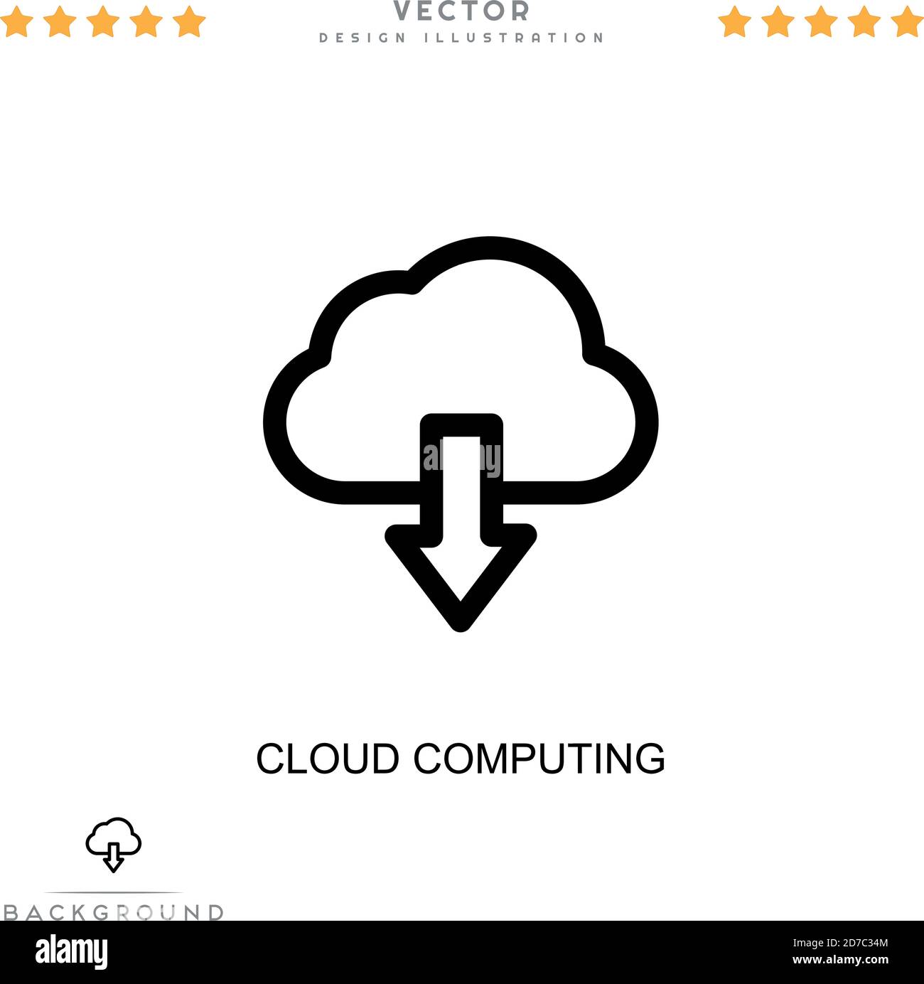 Cloud computing icon. Simple element from digital disruption collection ...