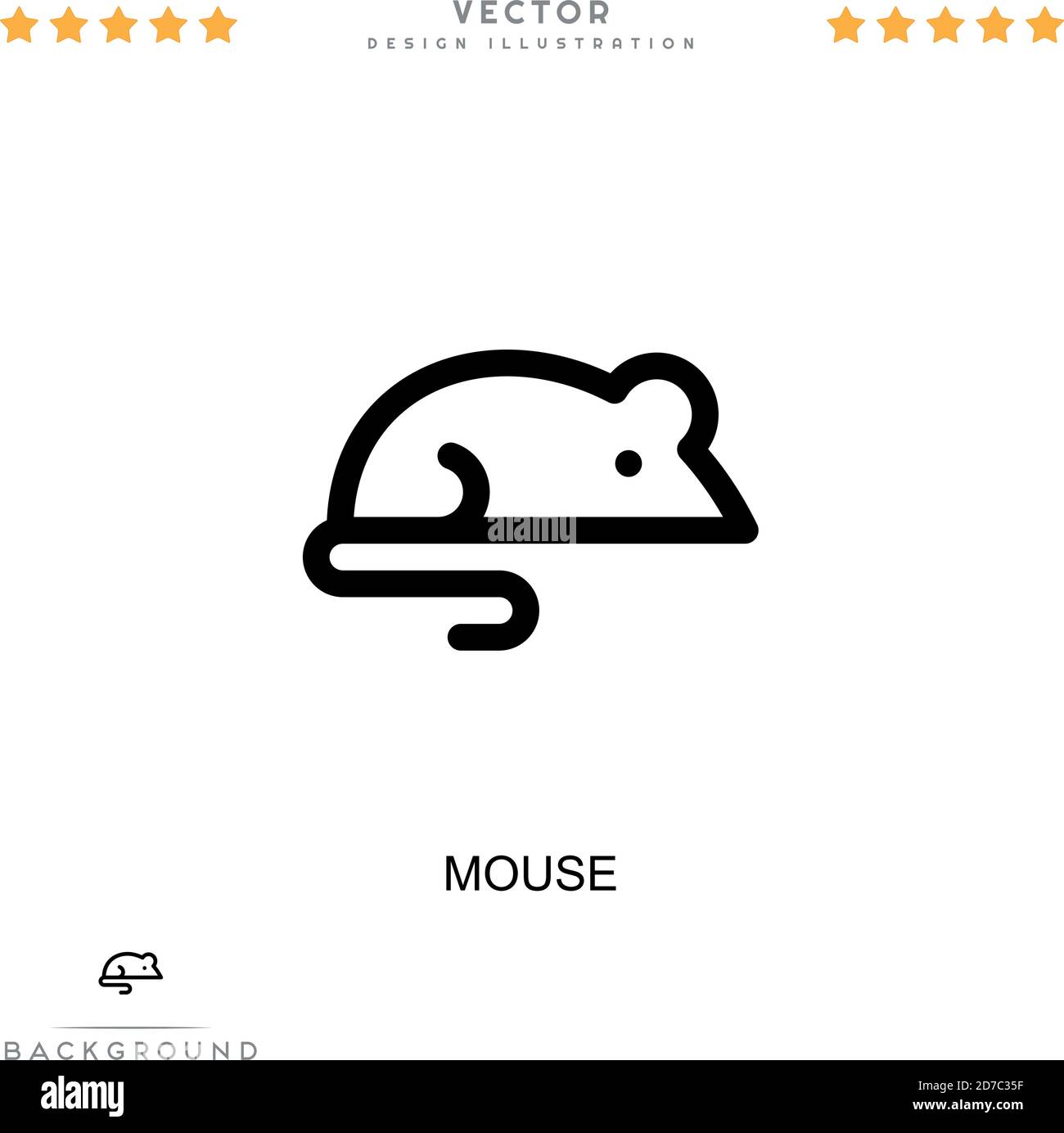 Mouse icon. Simple element from digital disruption collection. Line ...
