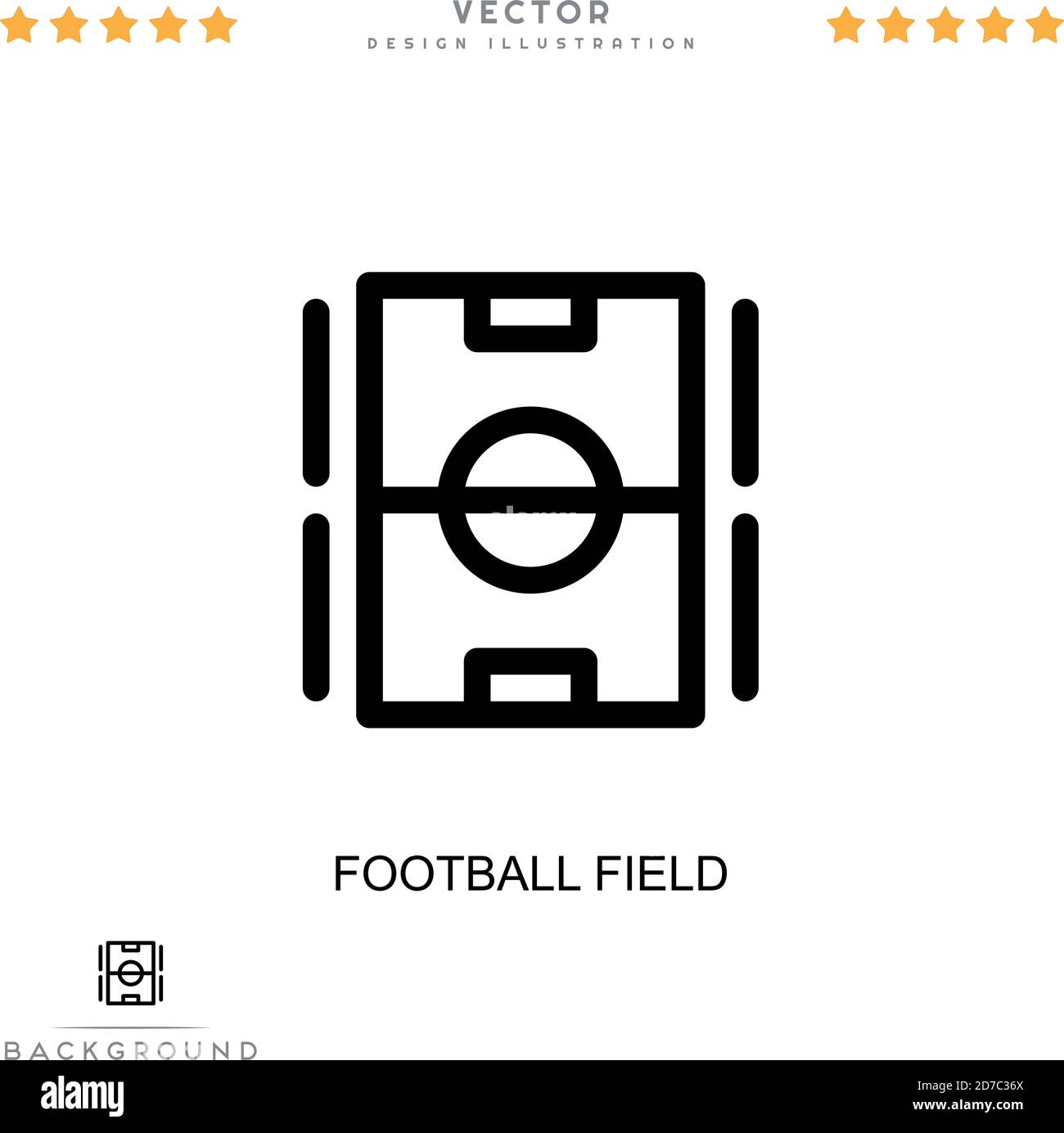 Football field icon. Simple element from digital disruption collection ...