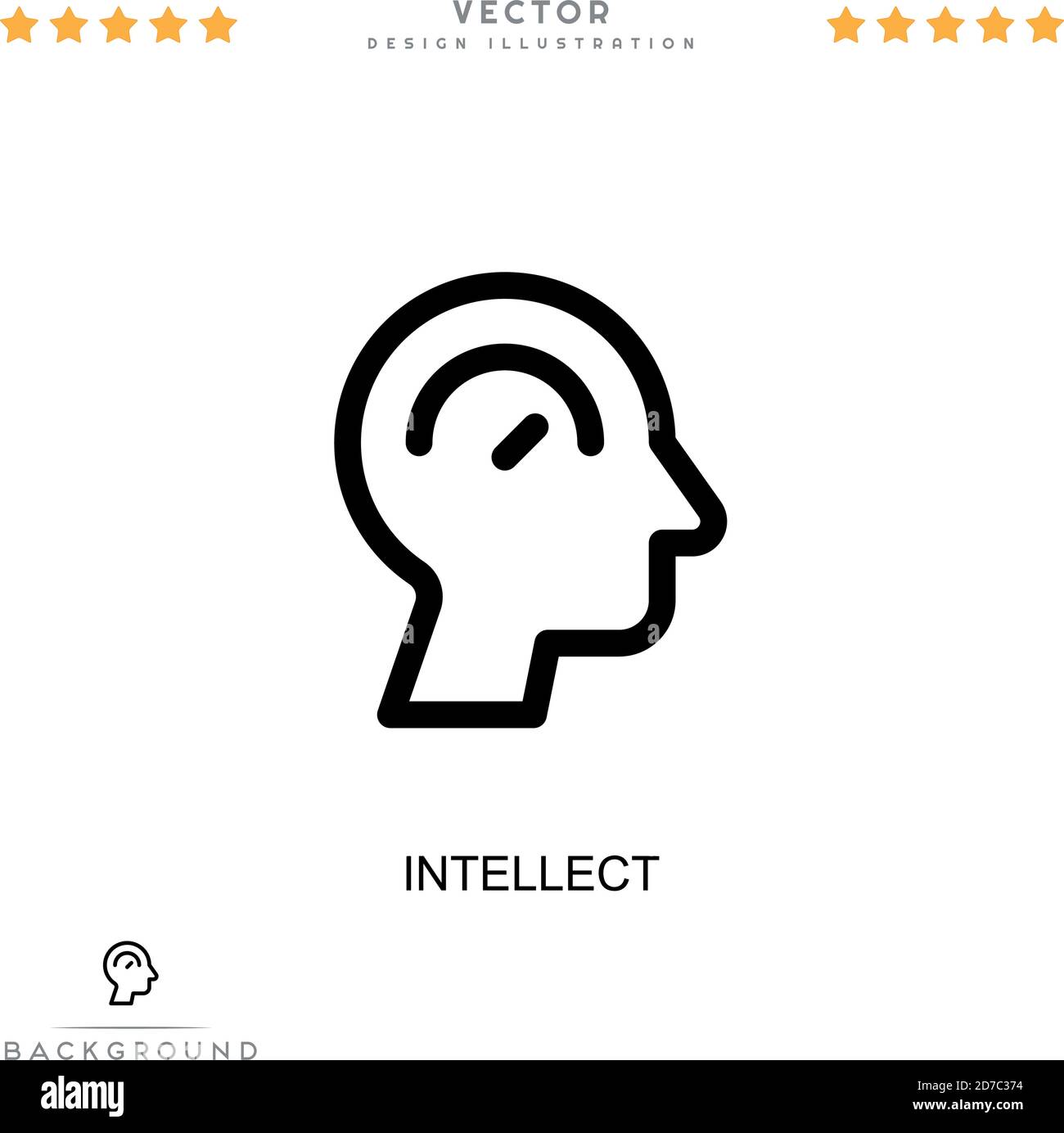 Intellect icon. Simple element from digital disruption collection. Line ...