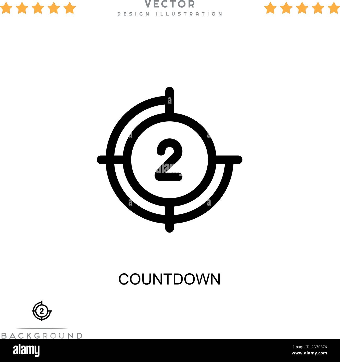 Countdown icon. Simple element from digital disruption collection. Line ...