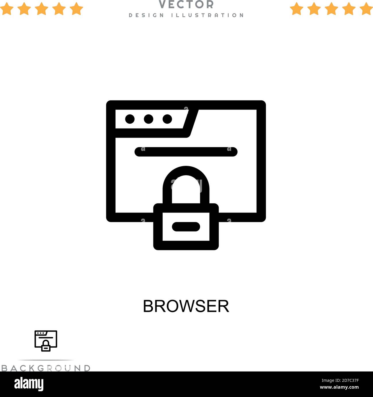 Browser icon. Simple element from digital disruption collection. Line ...