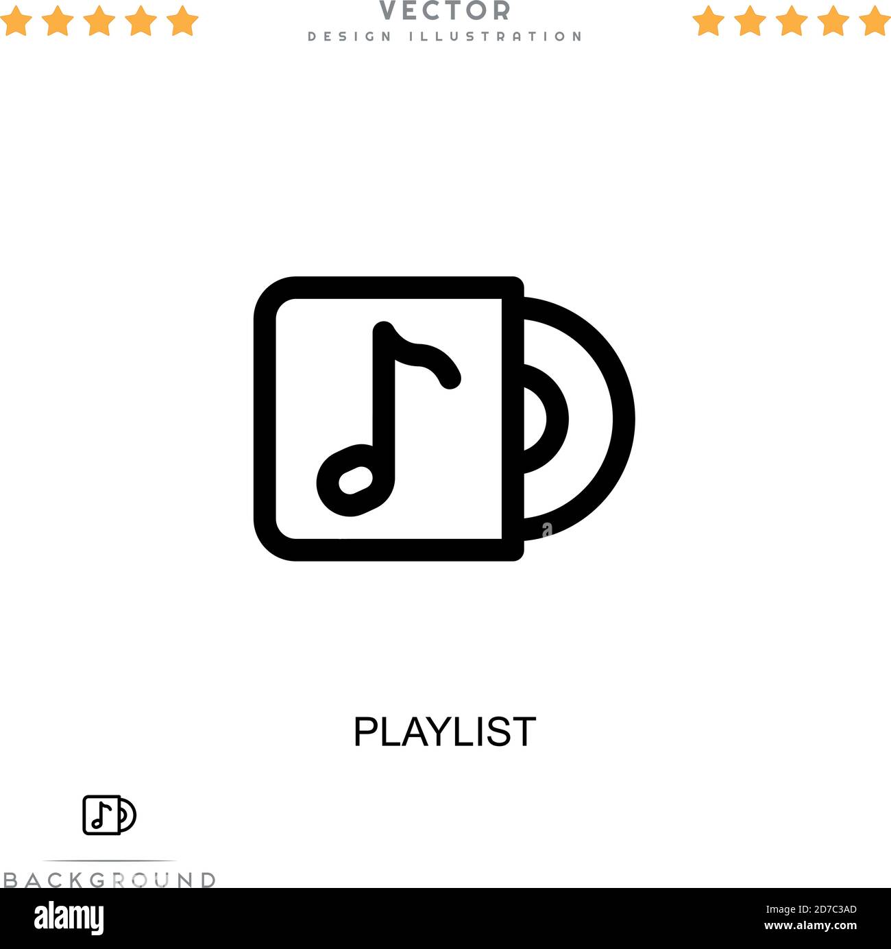 Playlist icon. Simple element from digital disruption collection. Line ...