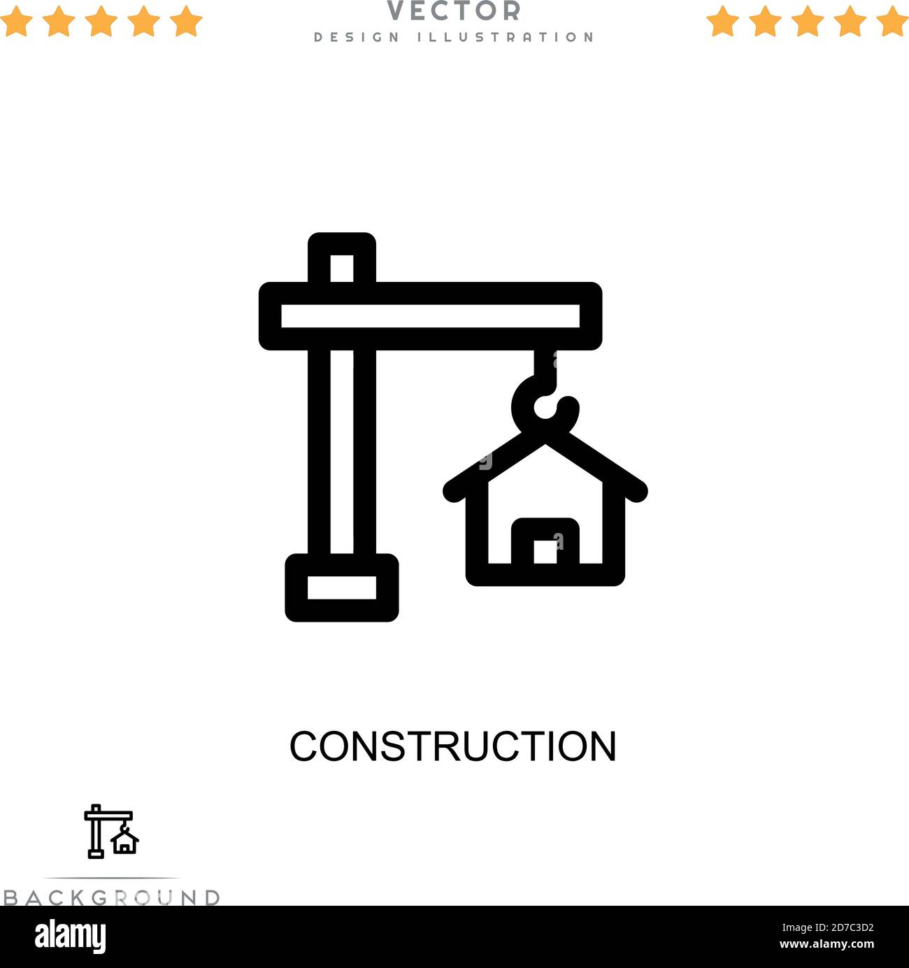 Construction icon. Simple element from digital disruption collection ...