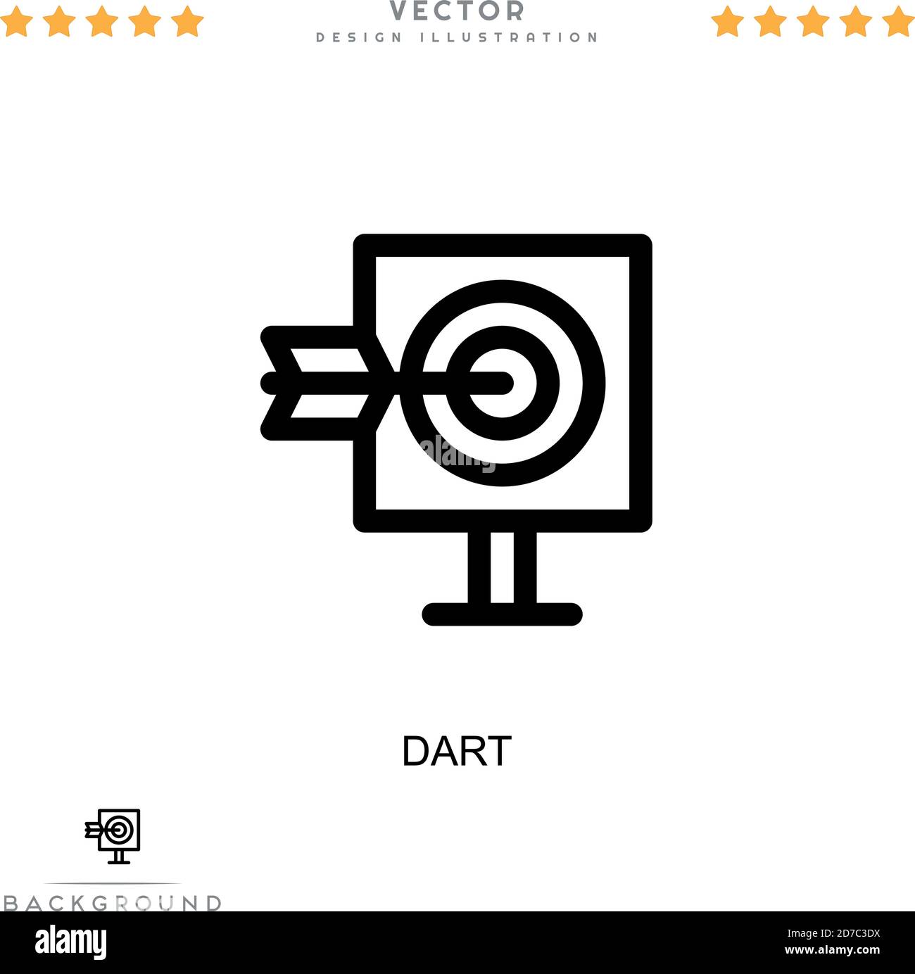 Dart icon. Simple element from digital disruption collection. Line Dart ...