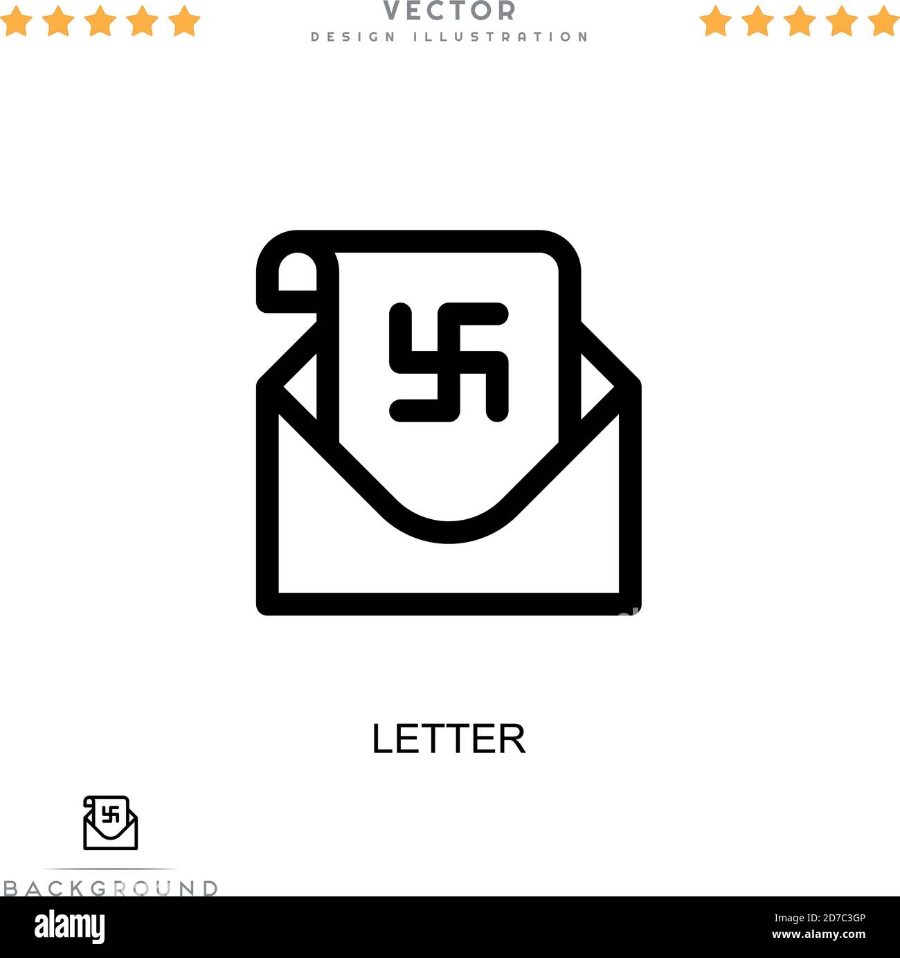 Letter icon. Simple element from digital disruption collection. Line ...