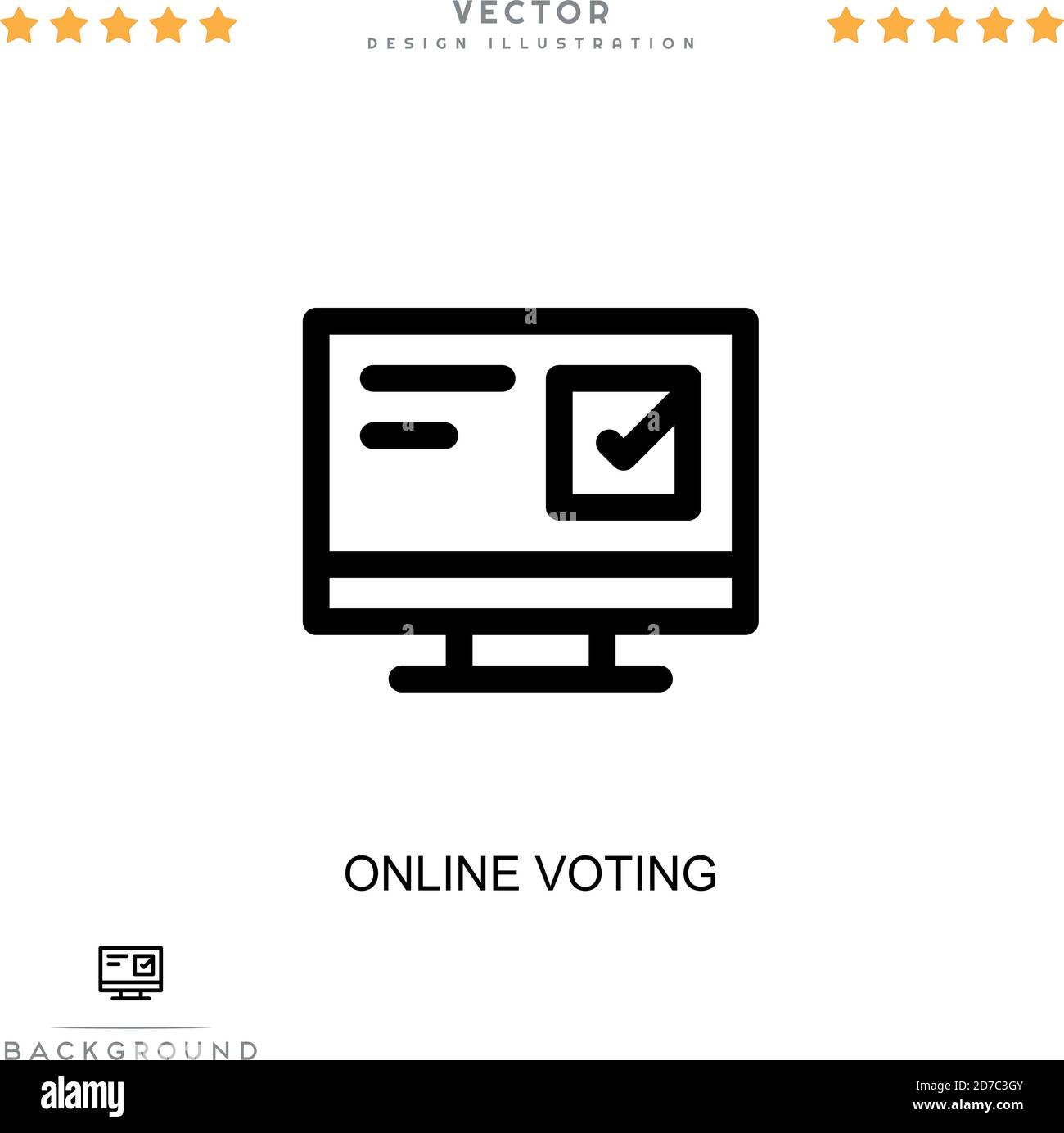 Online voting icon. Simple element from digital disruption collection ...