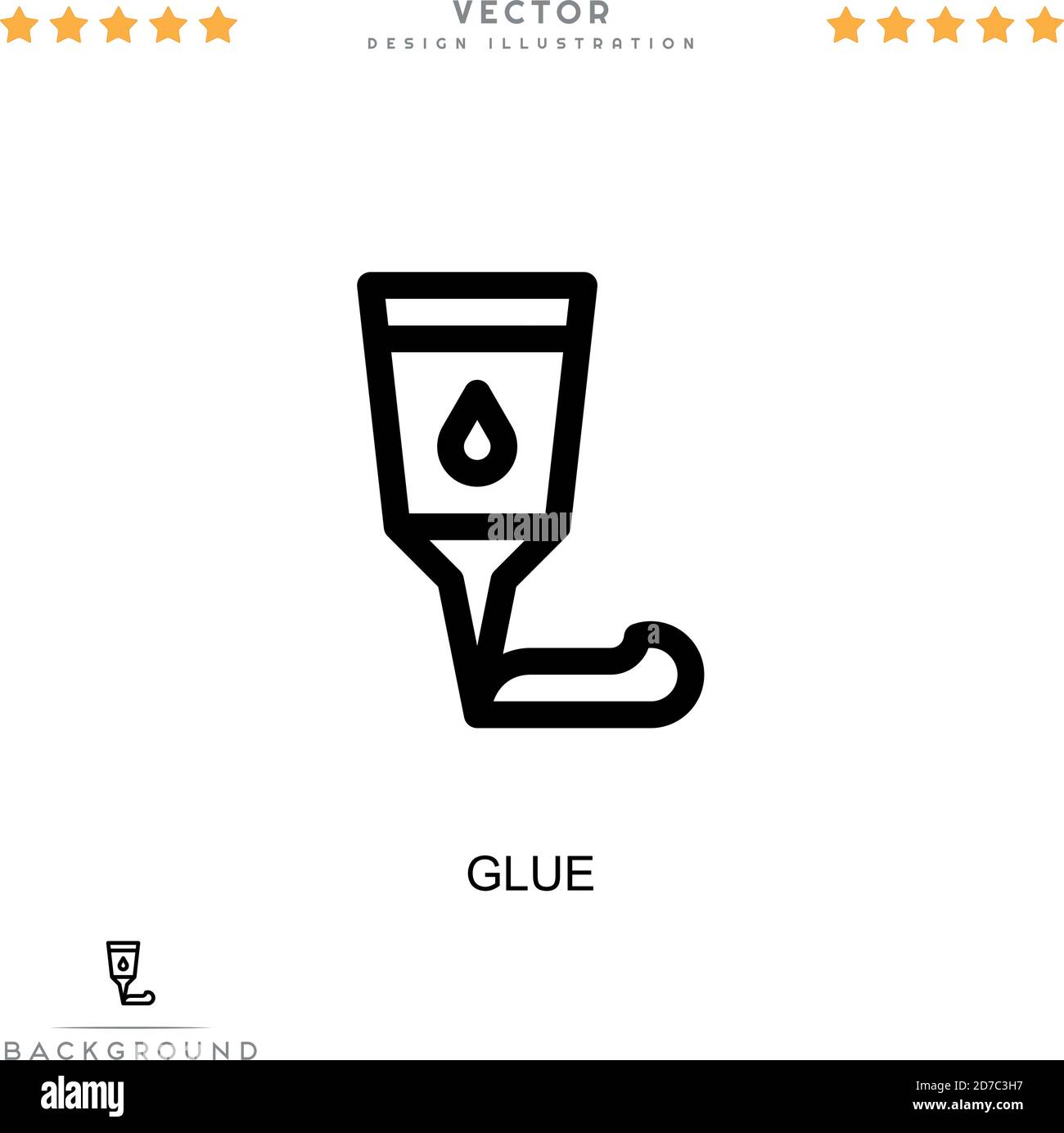 Glue icon. Simple element from digital disruption collection. Line Glue ...