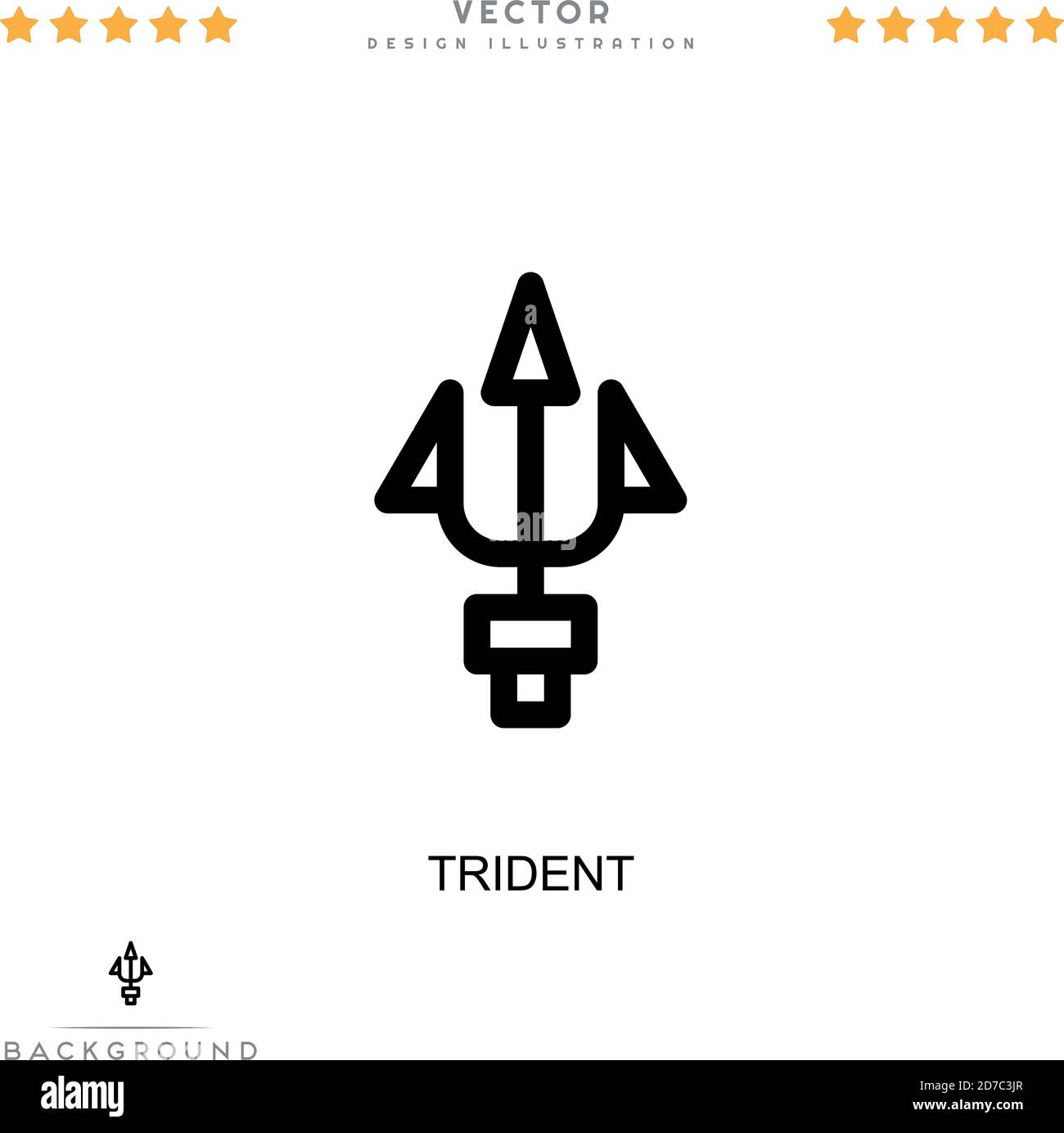 Trident icon. Simple element from digital disruption collection. Line ...