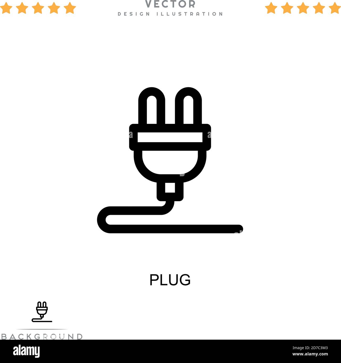 Plug icon. Simple element from digital disruption collection. Line Plug ...