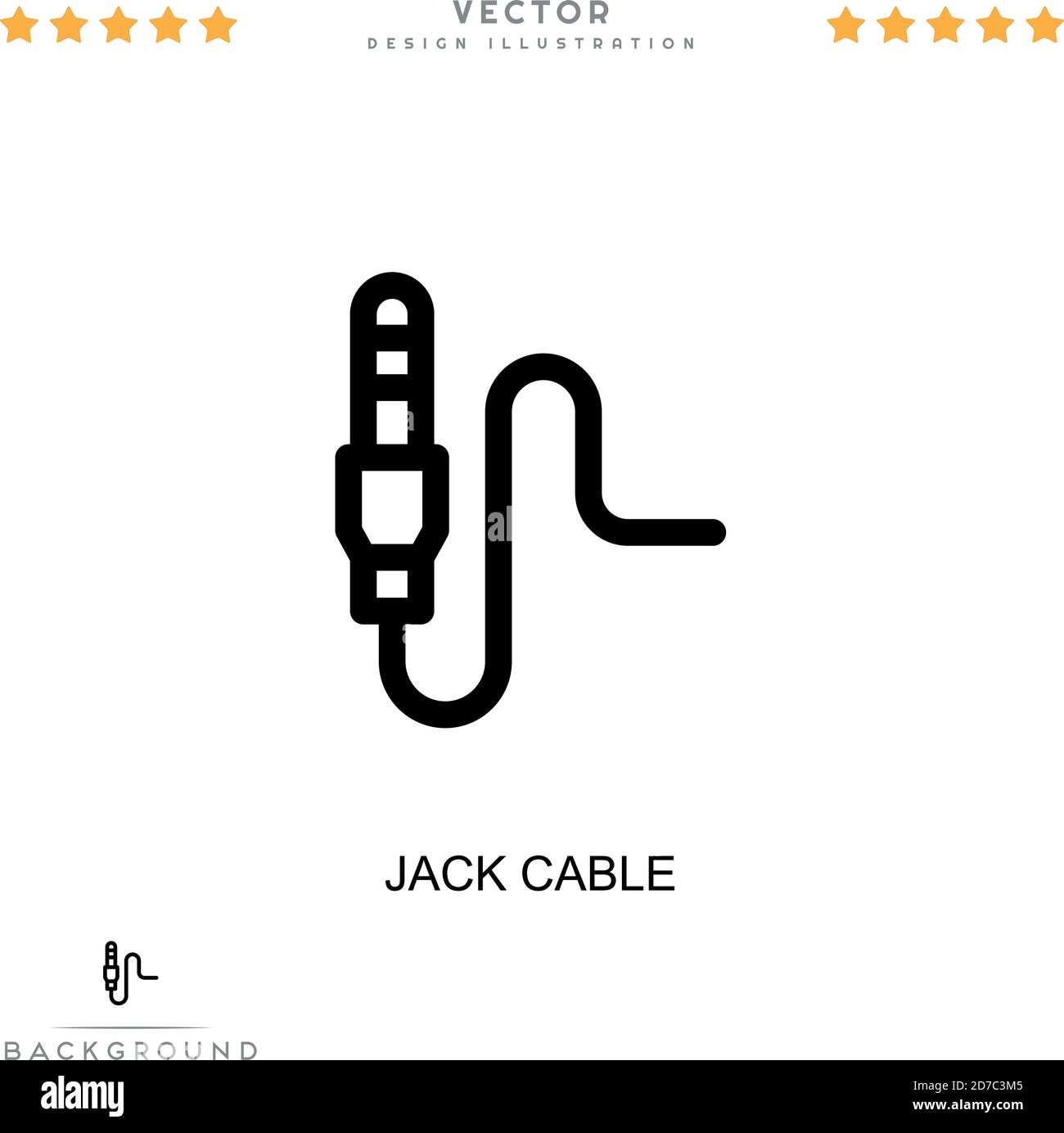 Jack cable icon. Simple element from digital disruption collection ...