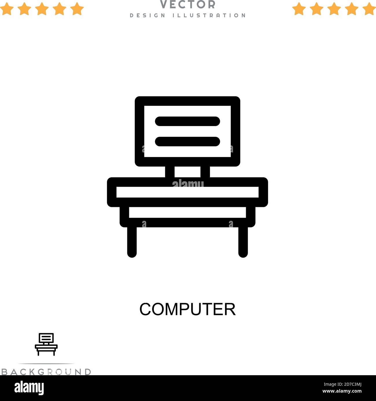 Computer icon. Simple element from digital disruption collection. Line ...