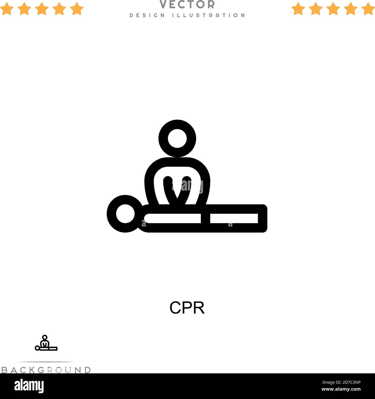 Cpr icon. Simple element from digital disruption collection. Line Cpr ...