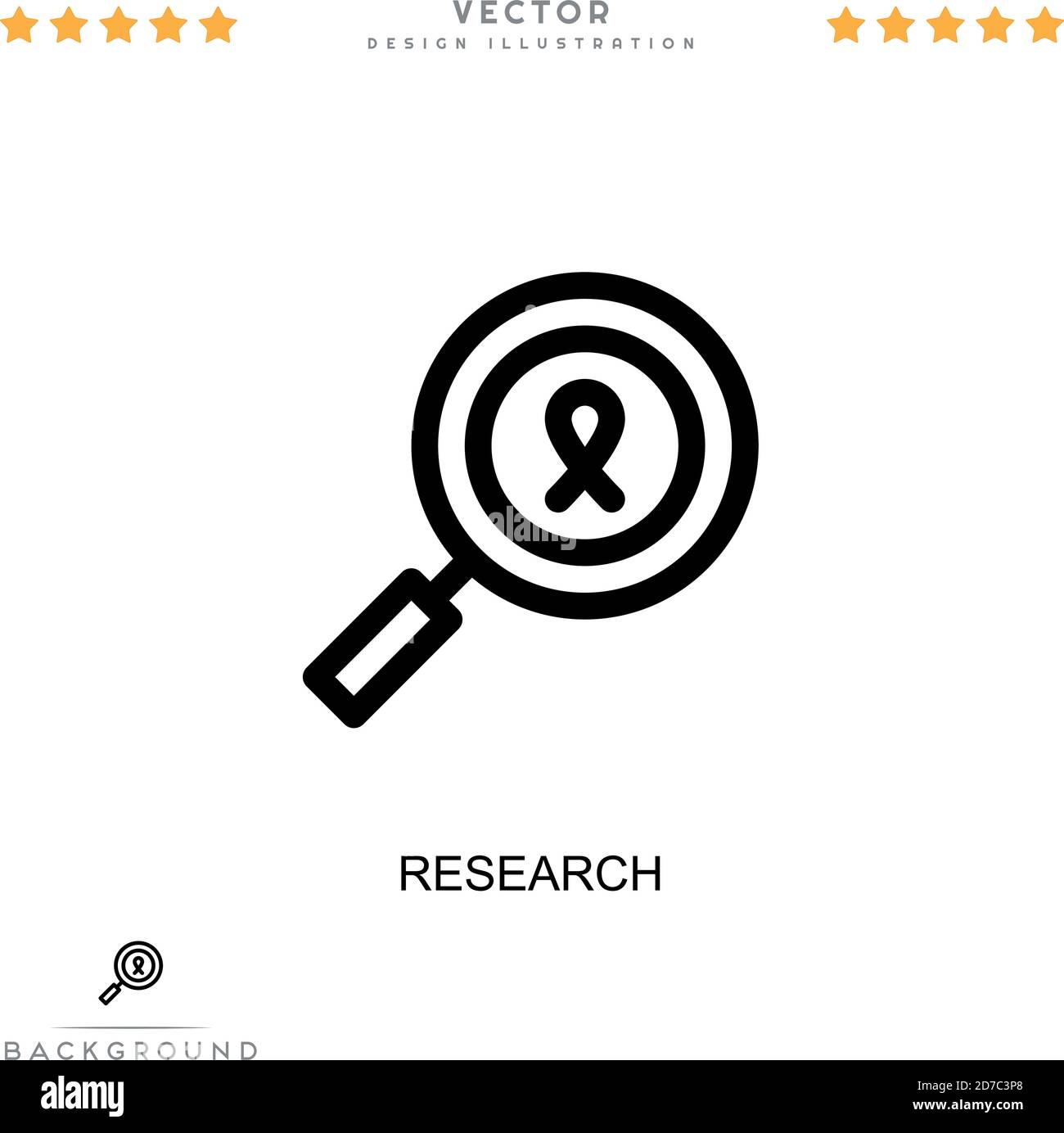 Research icon. Simple element from digital disruption collection. Line ...