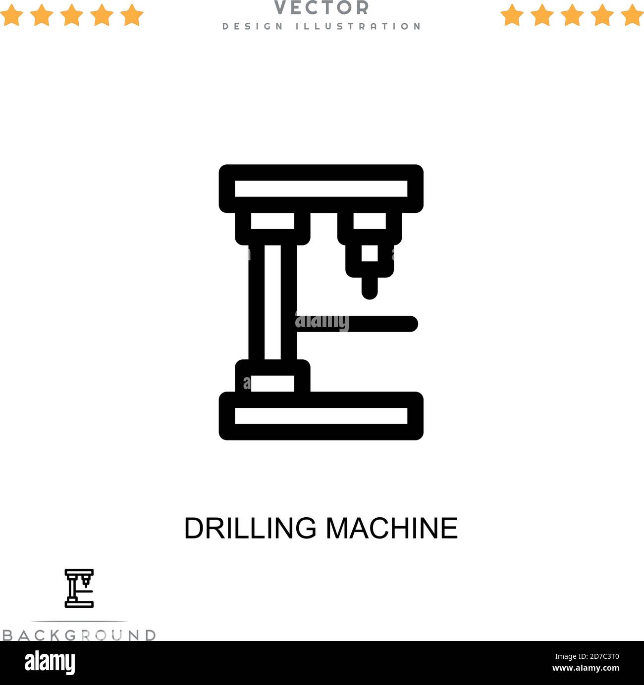 Drilling machine icon. Simple element from digital disruption collection. Line Drilling machine ...