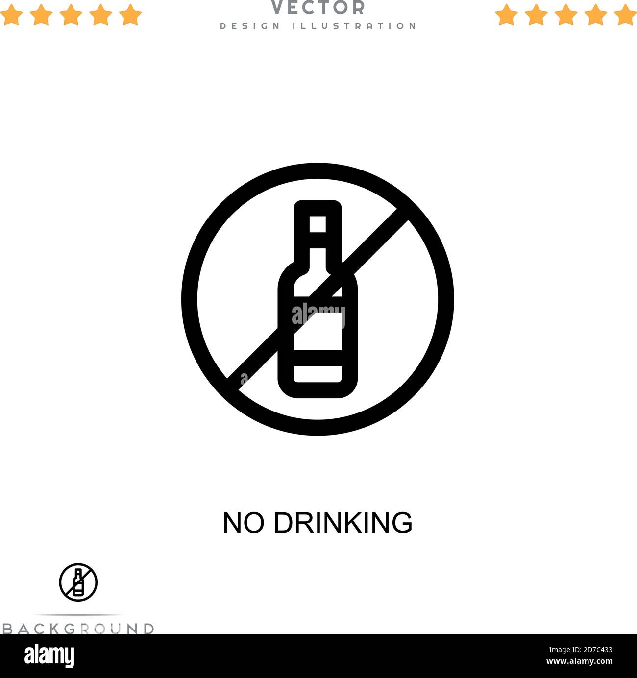 No drinking icon. Simple element from digital disruption collection ...