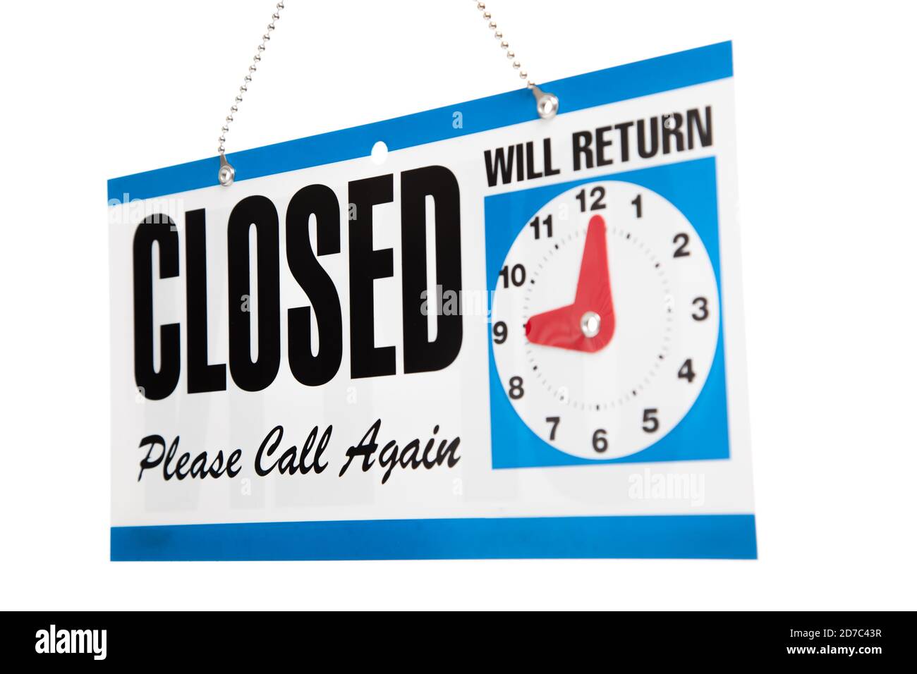 Hanging closed sign on Cut Out Stock Images & Pictures - Alamy