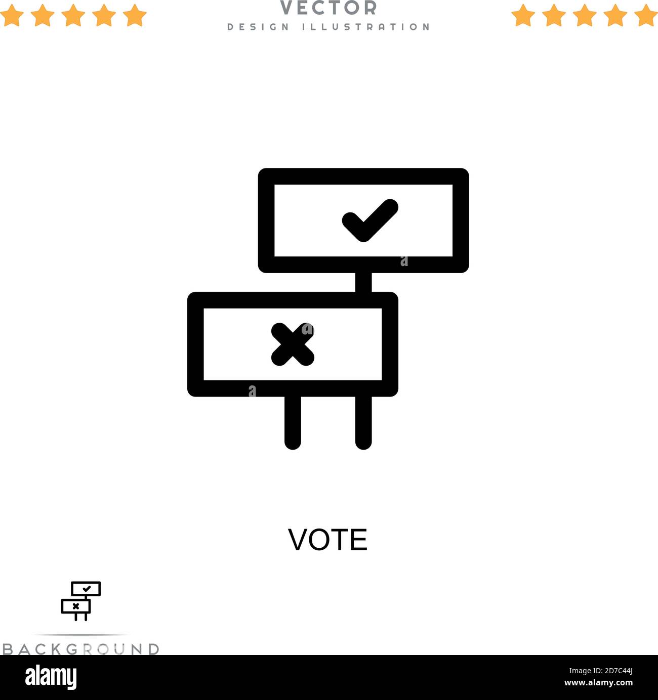 Vote icon. Simple element from digital disruption collection. Line Vote ...