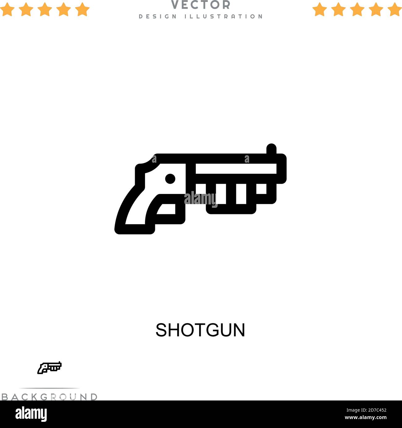 Shotgun icon. Simple element from digital disruption collection. Line ...