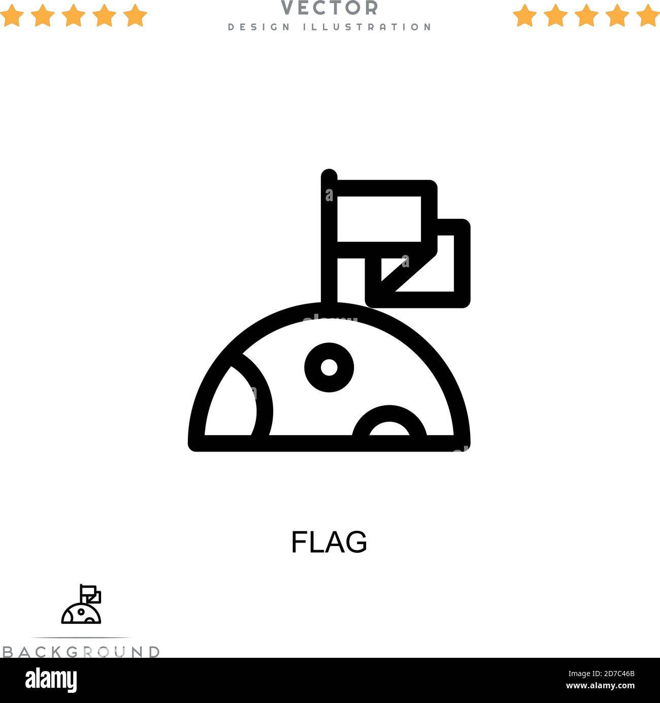 Flag icon. Simple element from digital disruption collection. Line Flag ...