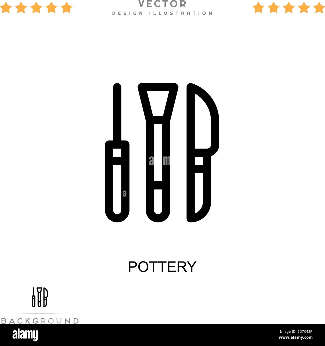Pottery icon. Simple element from digital disruption collection. Line ...