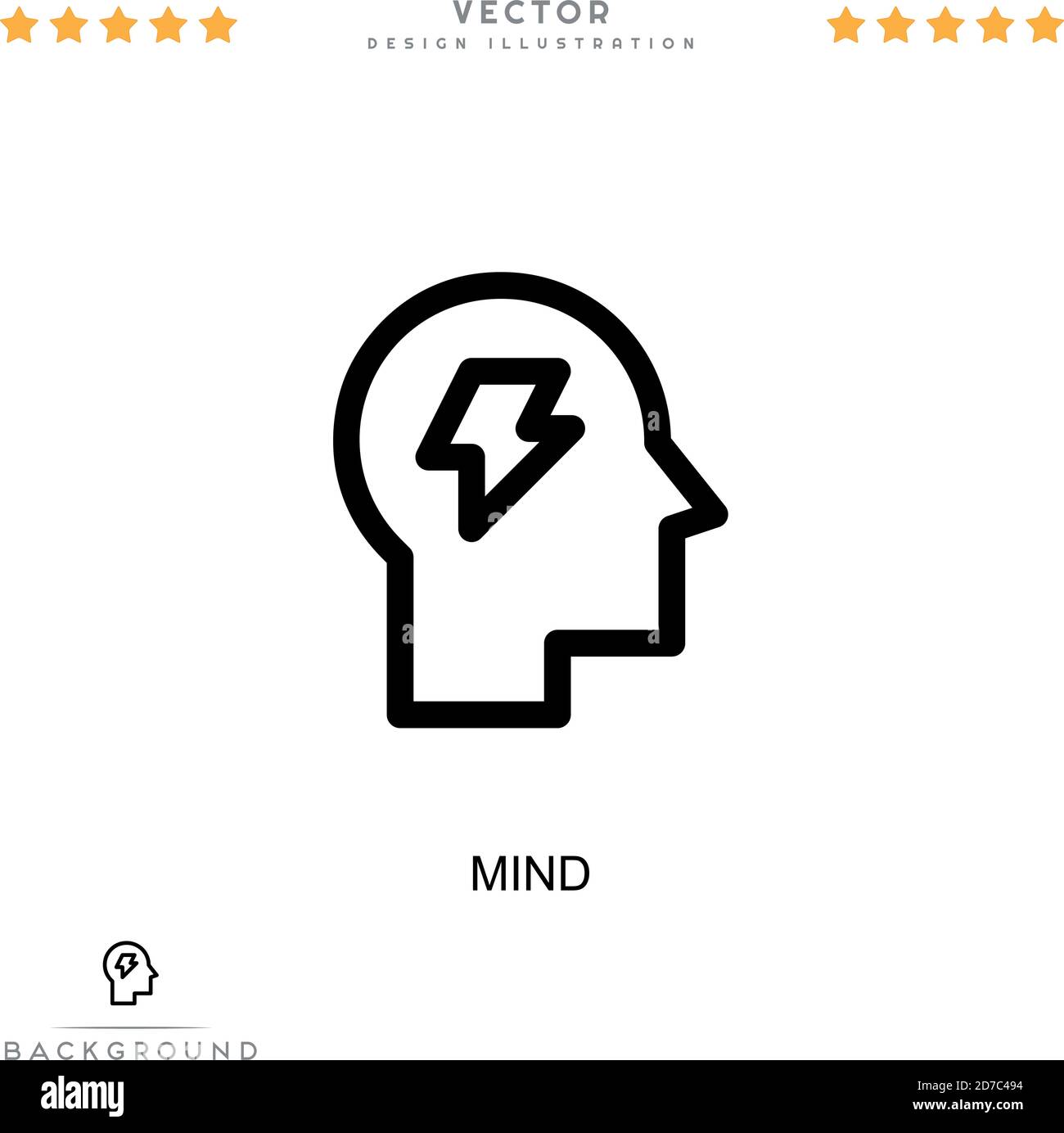 Mind icon. Simple element from digital disruption collection. Line Mind ...