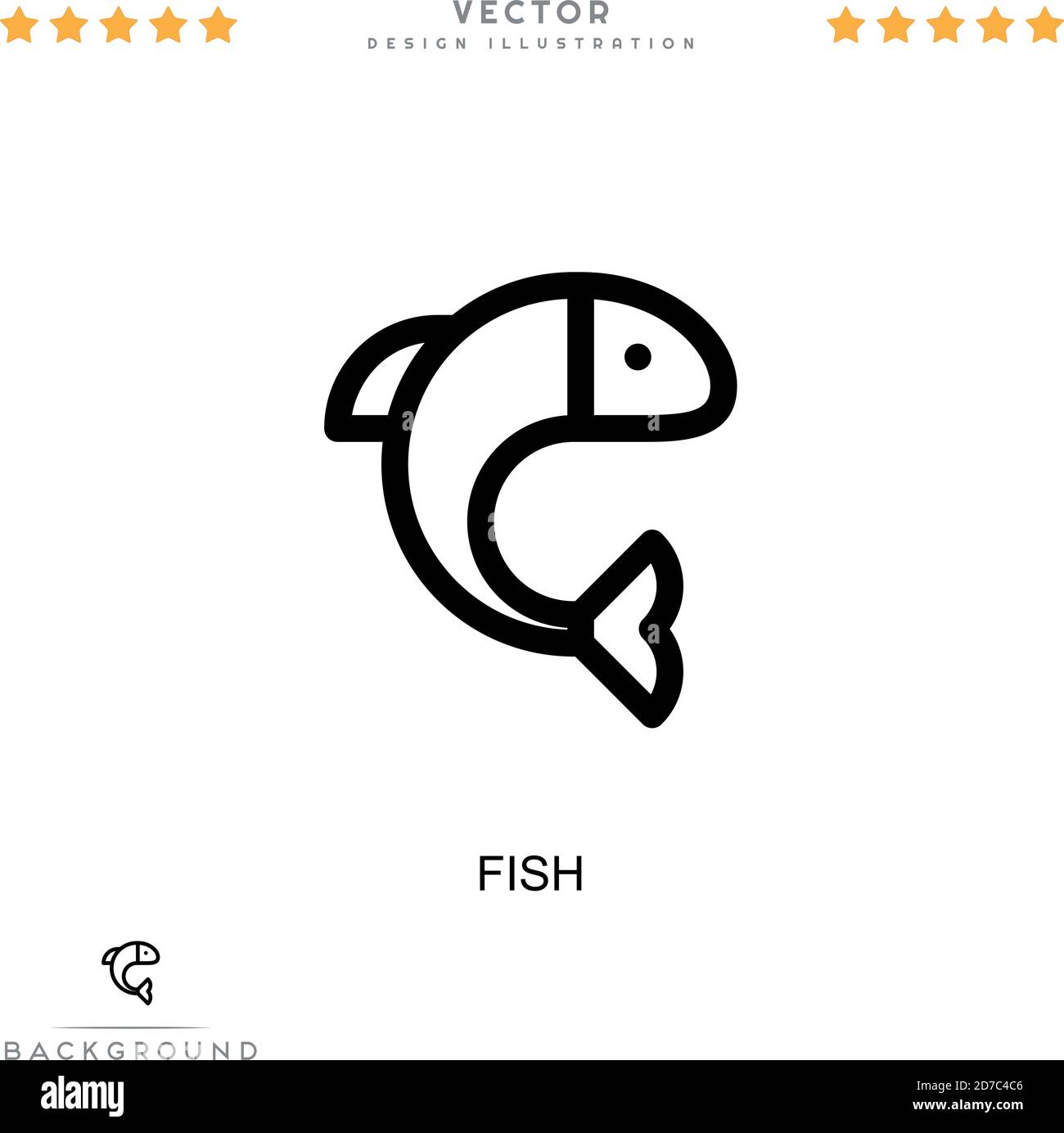 Fish icon. Simple element from digital disruption collection. Line Fish ...