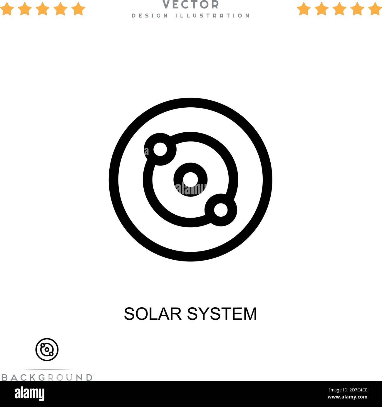 Solar system icon. Simple element from digital disruption collection ...